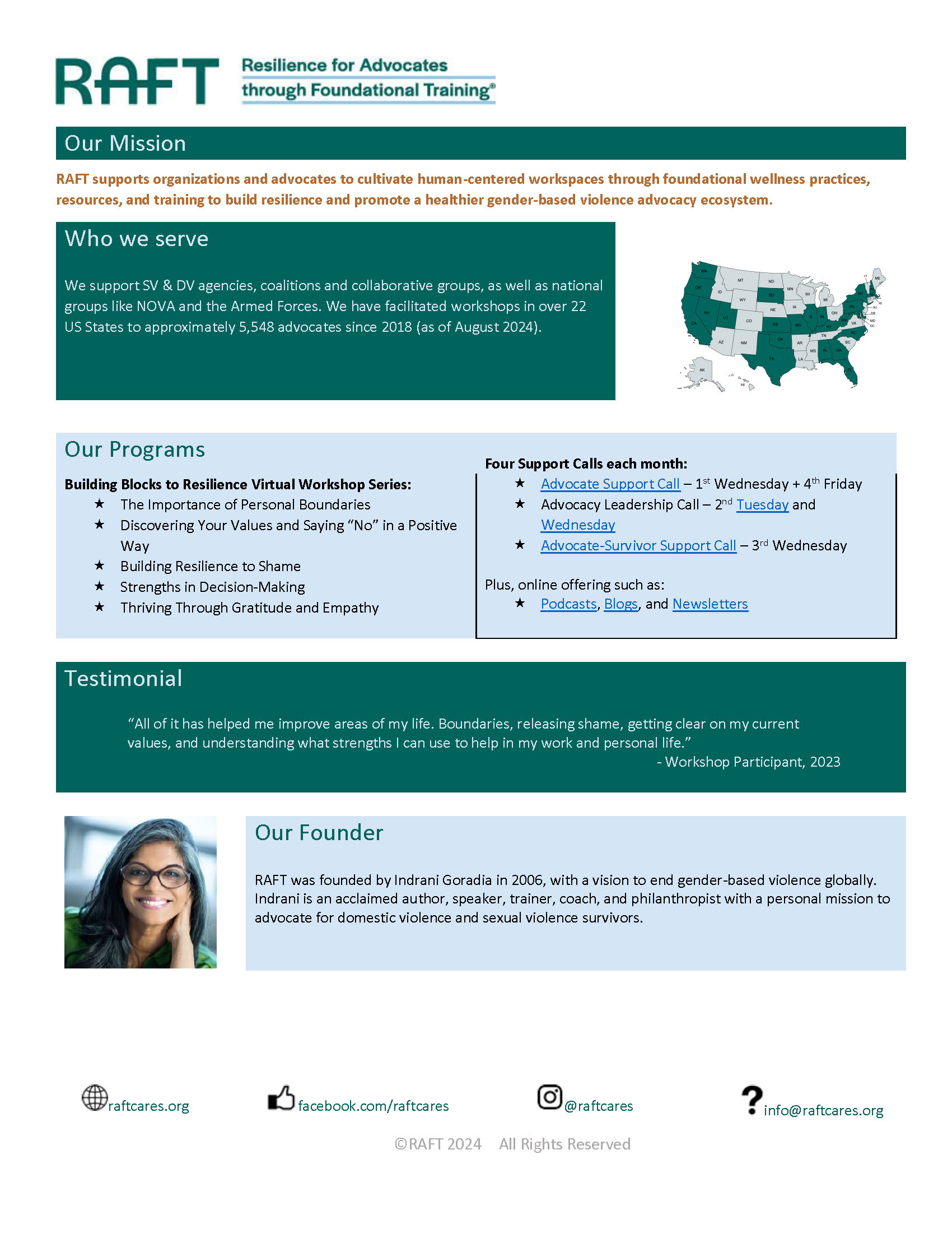 Advocate Resources – Raft Cares